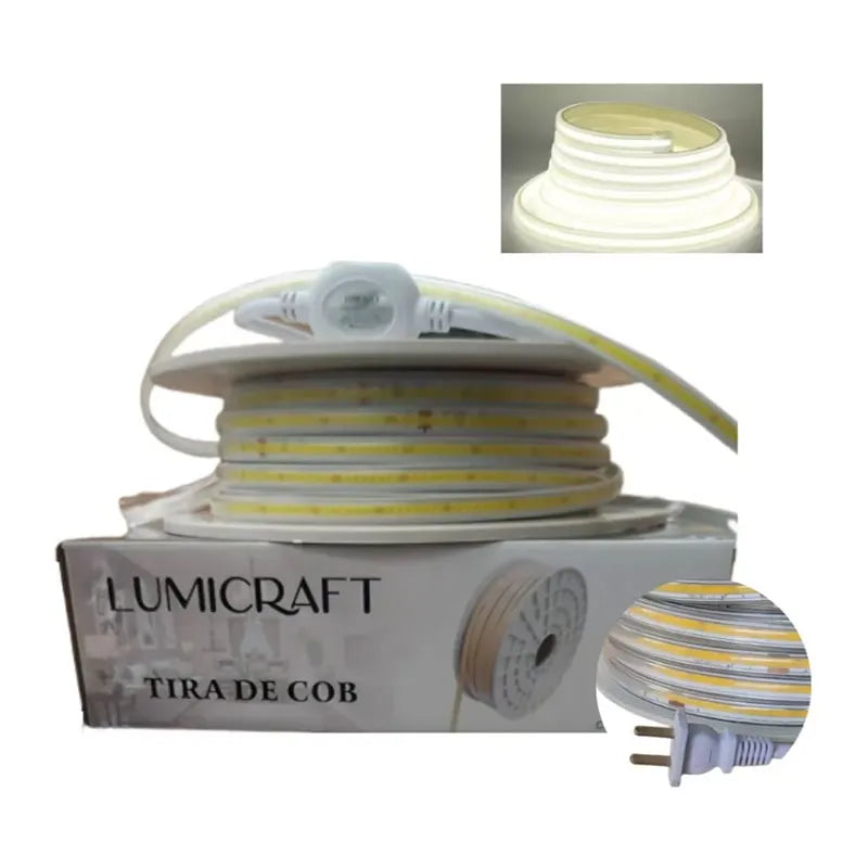 Manguera Led COB 127v Luz Cálida o Luz Blanca 25m IP65 Exterior ...